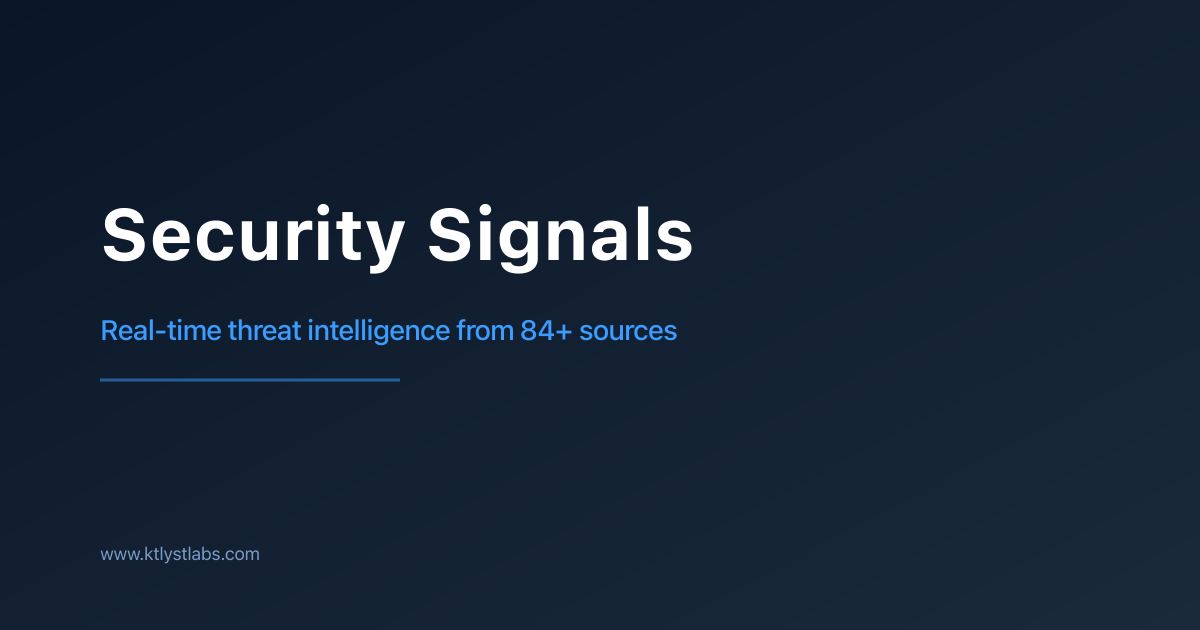 Security Signals Intelligence | KTLYST Labs